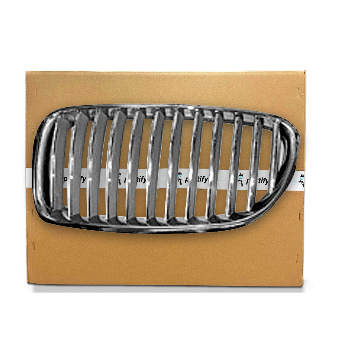 BMW 5 Series OEM Grille Driver Side Chrome/Silver - 51137261355 — Partify