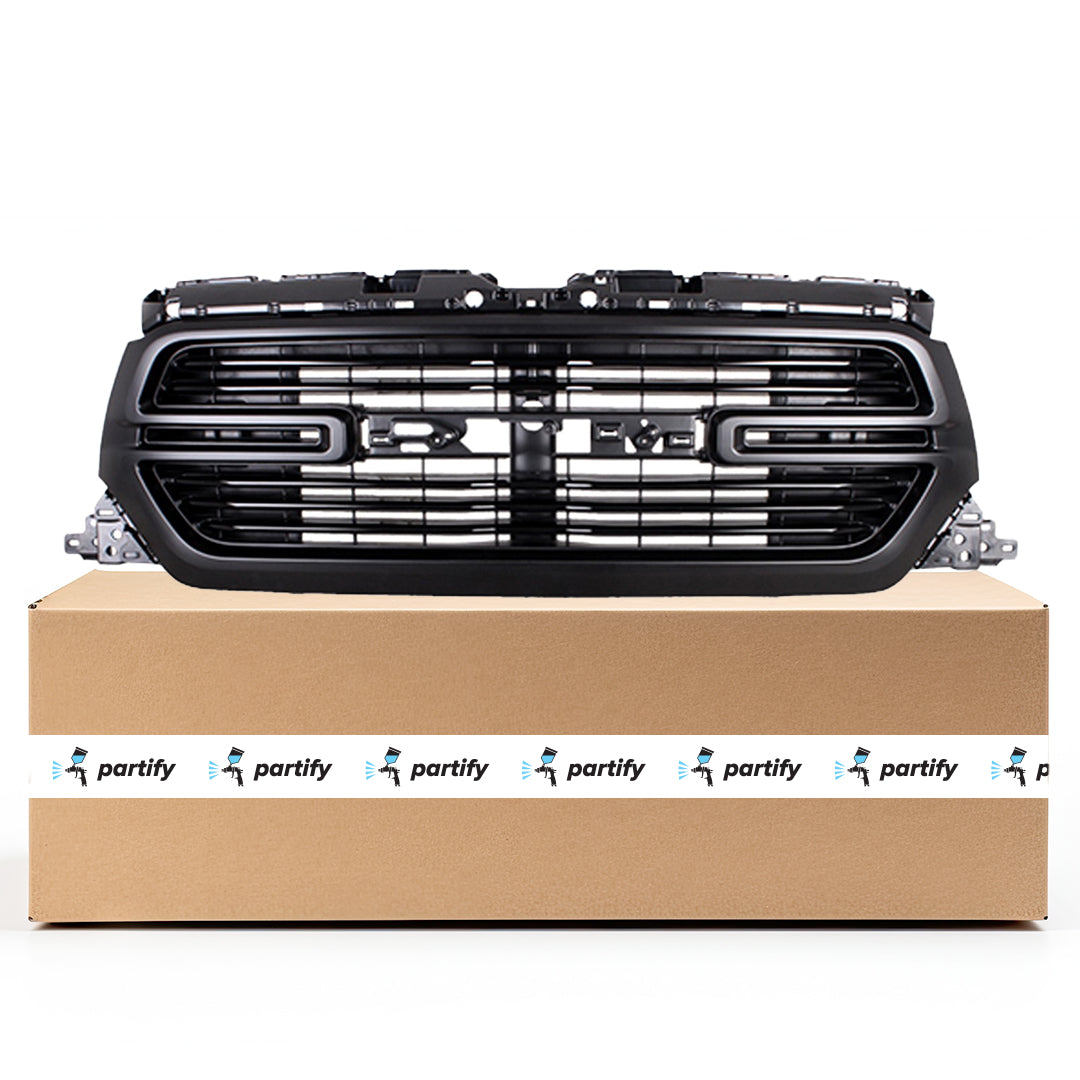 2019-2020 RAM Pickup RAM 1500 Grille Matte Dark Gray With Surround View ...