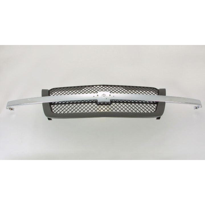 2003-2007 Chevrolet Pickup Chevy Silverado Grille With Textured Frame/Chrome Center Bar Base/Ls ...