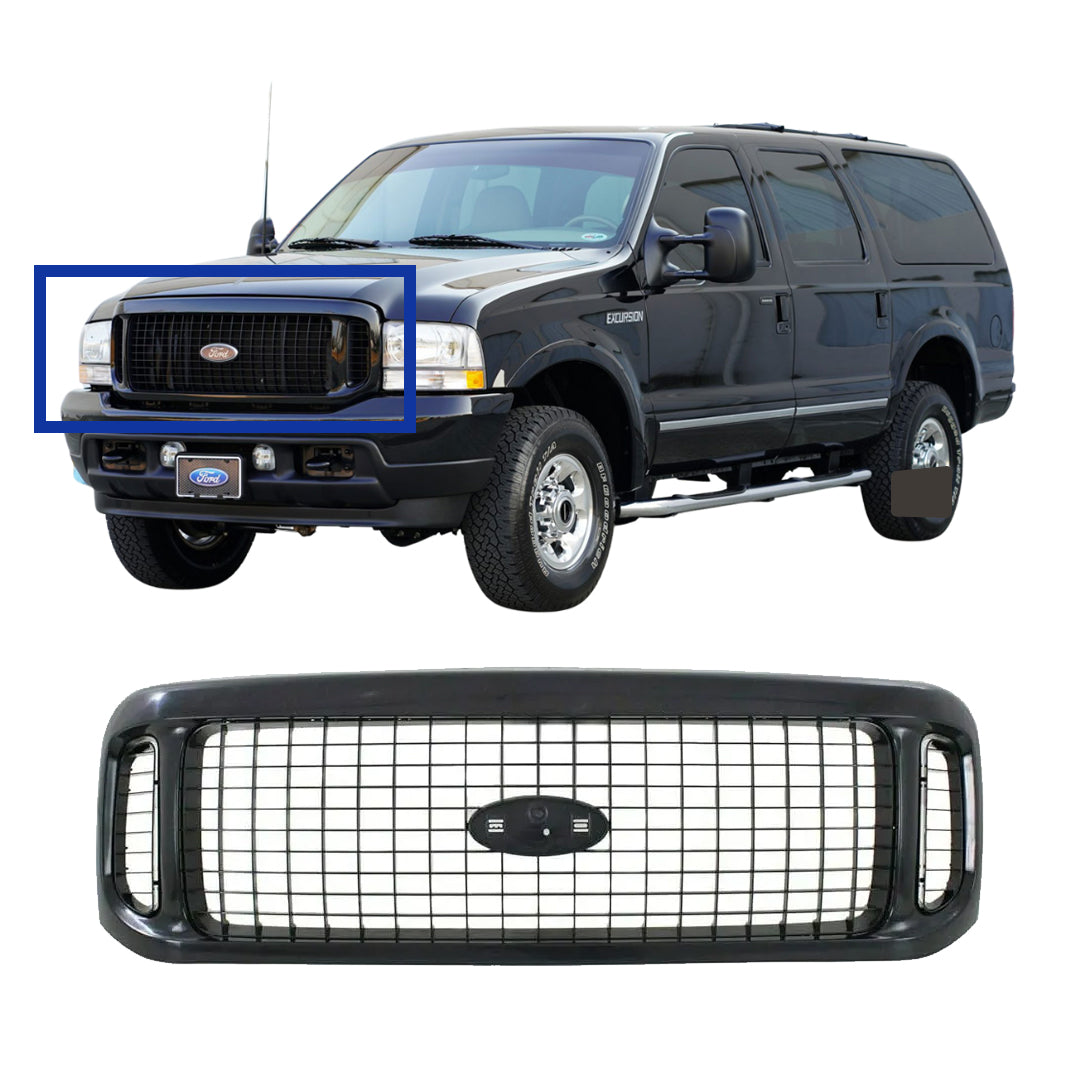 2000-2004 Ford Excursion Grille Black Assembly - FO1200449 — Partify