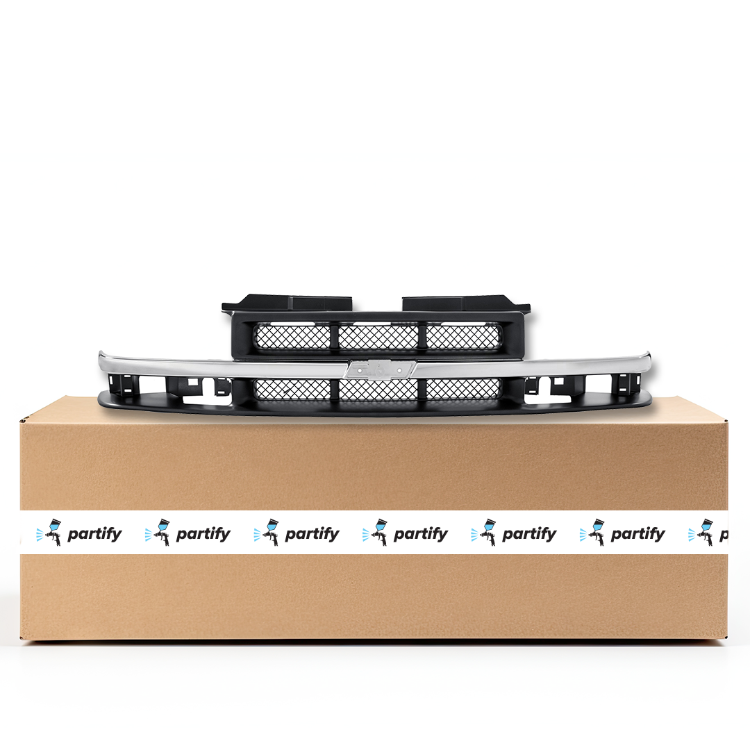1998-2004 Chevrolet S10 Pickup Grille Base Model Mesh Type With Chrome ...