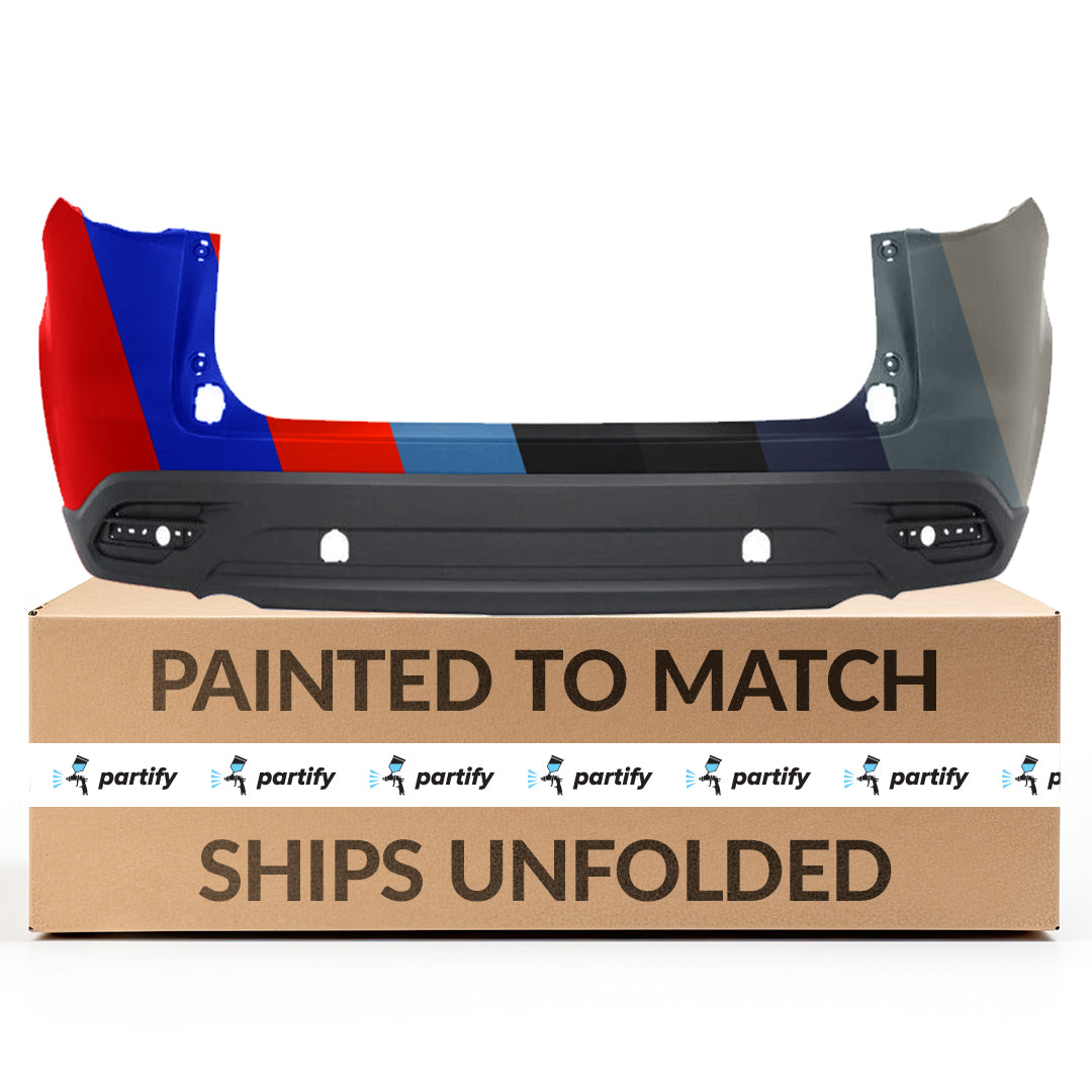 Mazda CX-9 OEM Rear Bumper Without Sensor Holes - TK4850221DBB — Partify